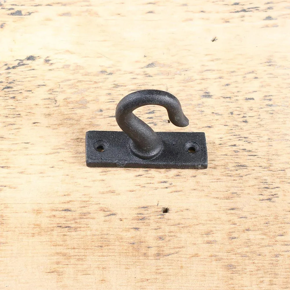 Black Strong and robust cast iron ceiling hook