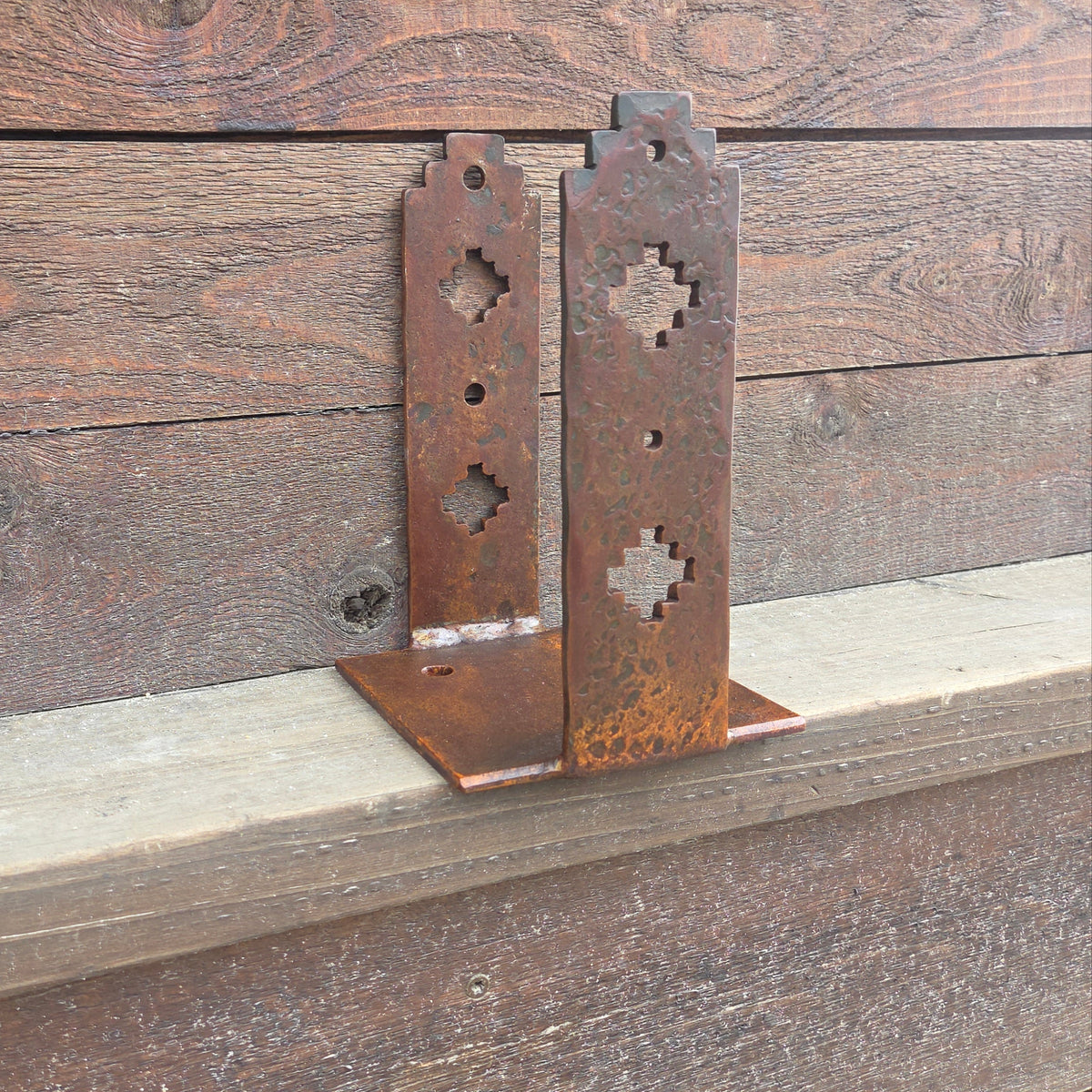 Santa Fe Iron Post Base | Flush Mount Hand-Forged Iron Hardware