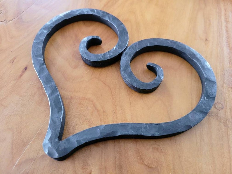 Hand Forged Heart Shaped Trivet