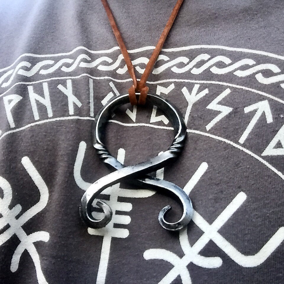 Large Iron Troll cross pendant