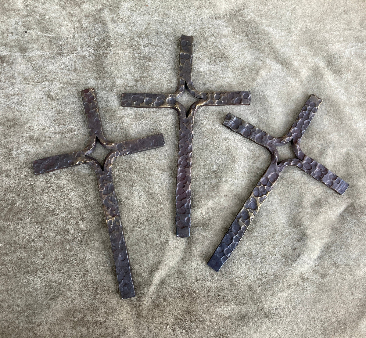 Hand Forged Christian Iron Cross Art by Burnt Whisker Forge