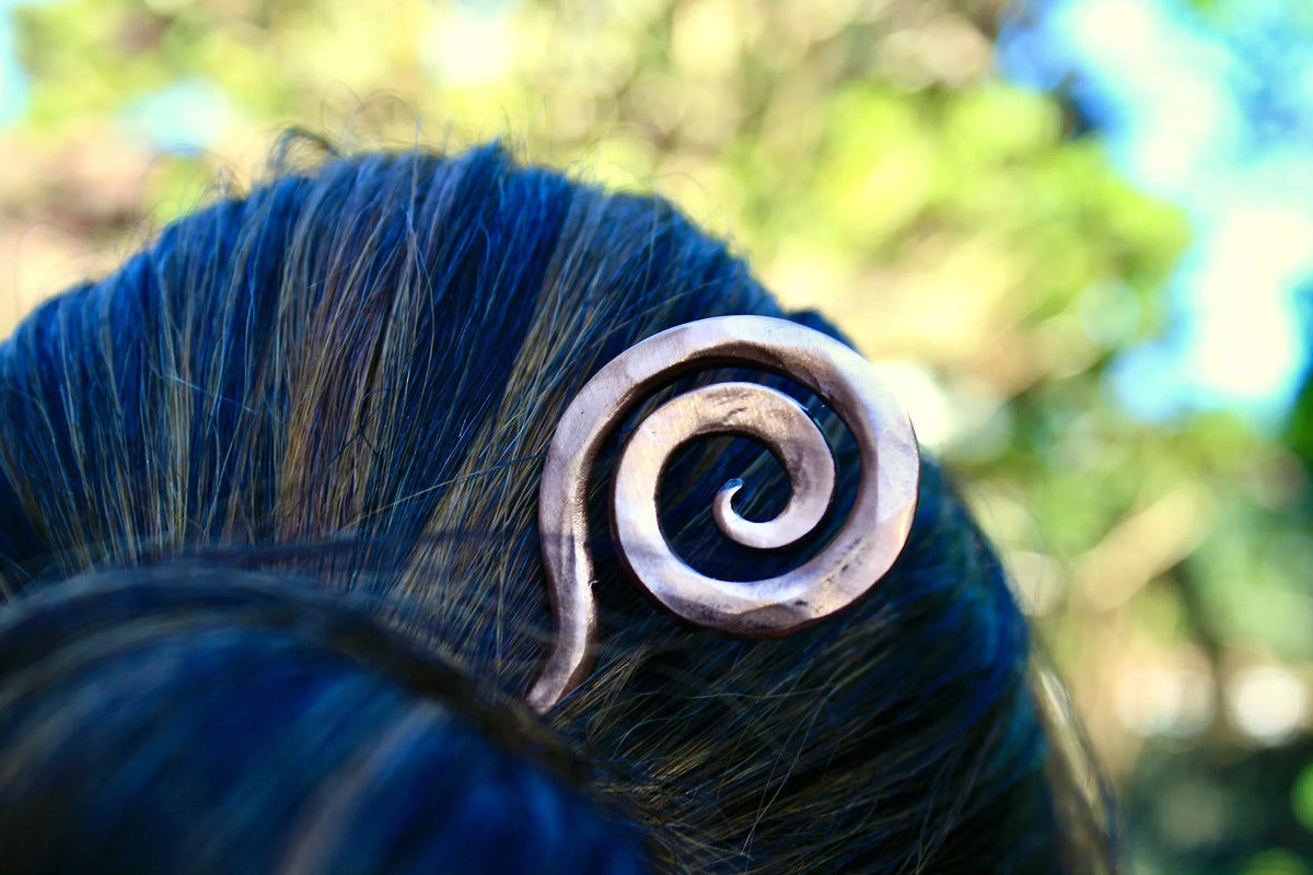 Hand Forged Copper hair pin