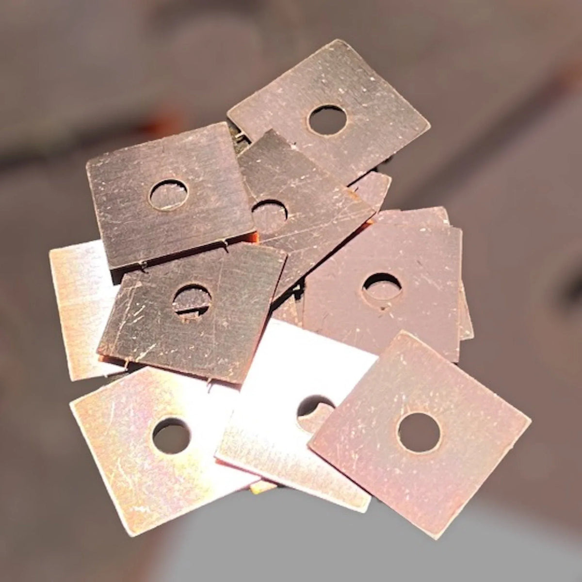 Copper Squares - 1"x1" with Center Hole – Old West Iron