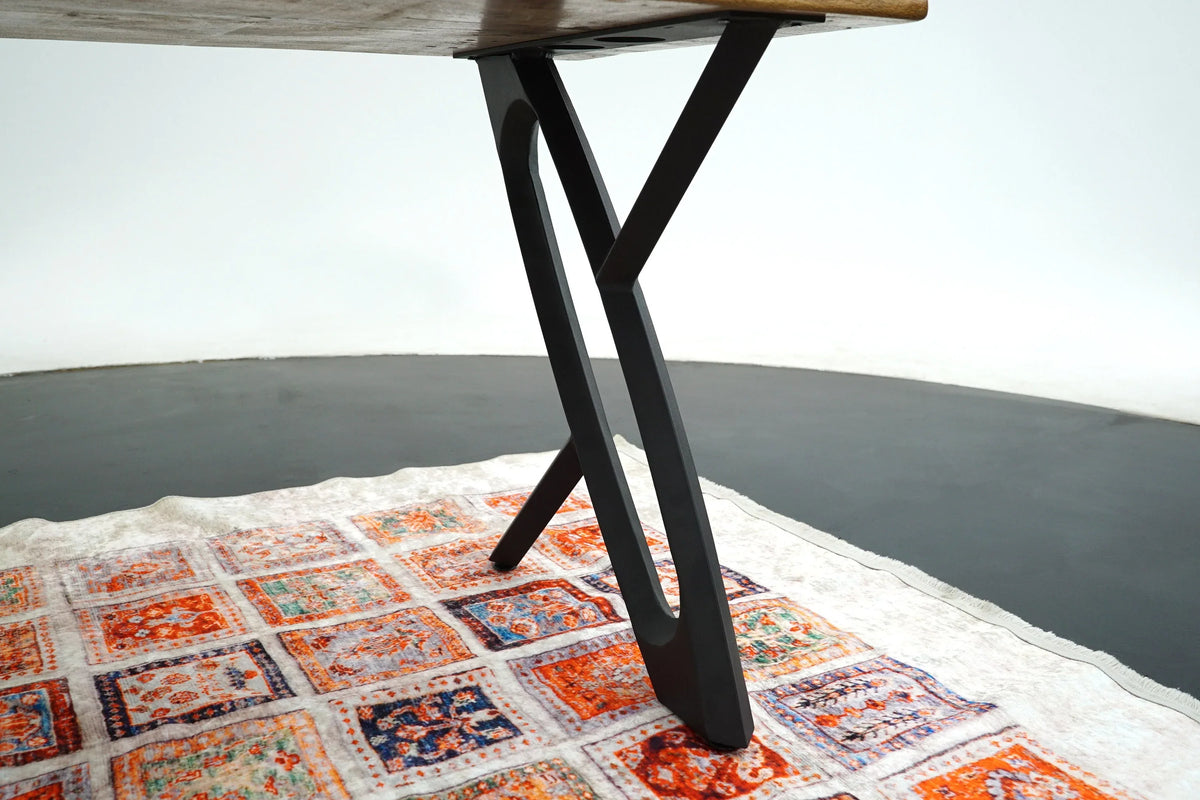 Modern Metal X-Shaped Table Legs – Old West Iron