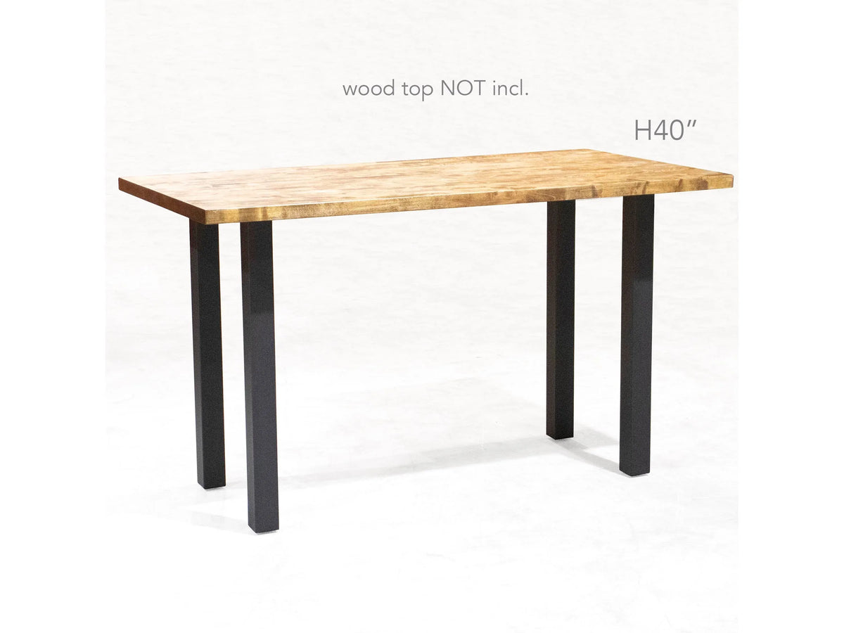 H 40 Inch, Bar Height Table Legs, Column Style, Set4
