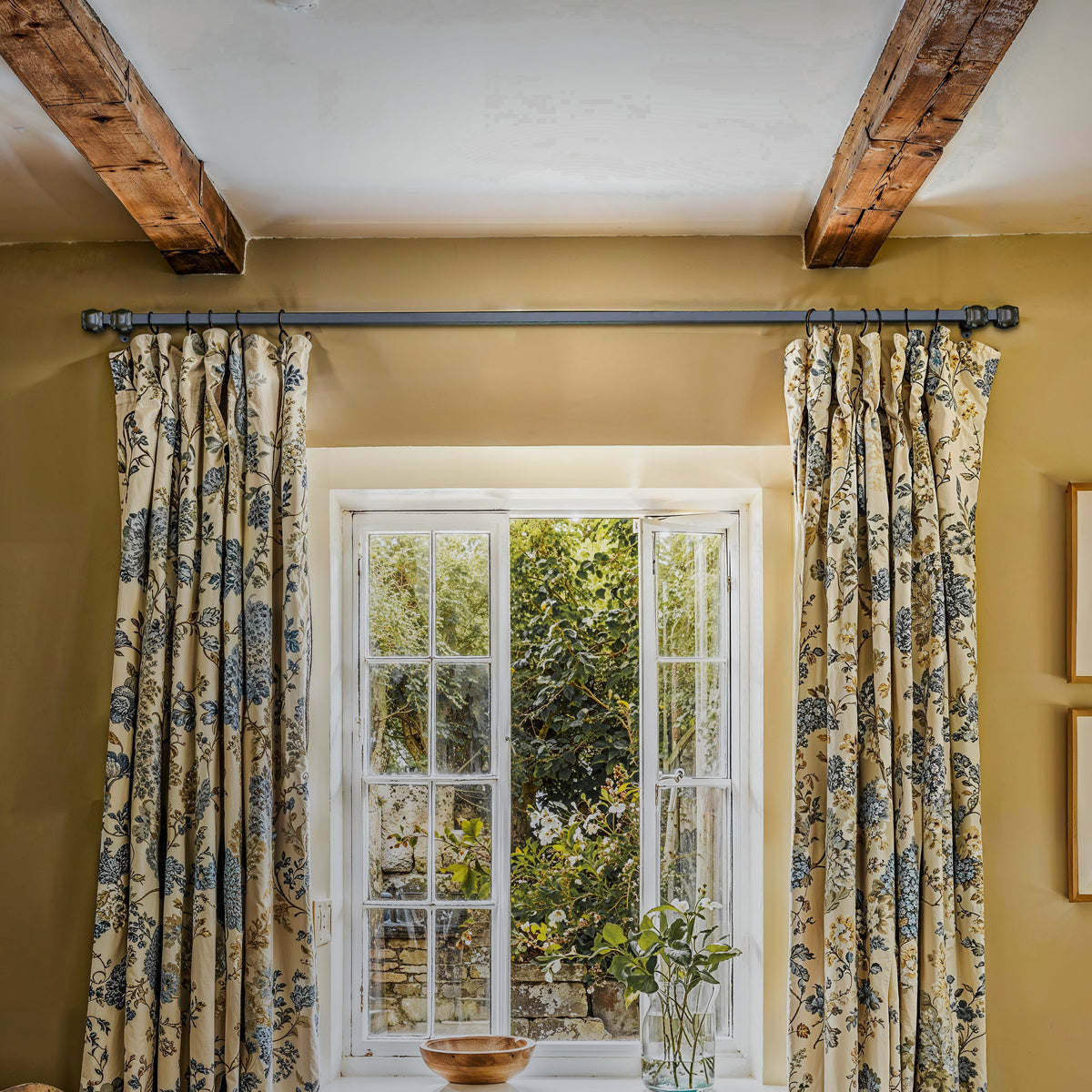 Wrought iron curtain rail wrought iron wall mounted vintage curtain ro ...