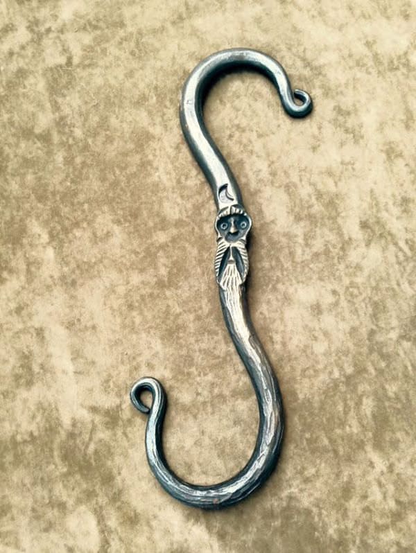 Hand Forged Wizard S Hook by Burnt Whisker Forge