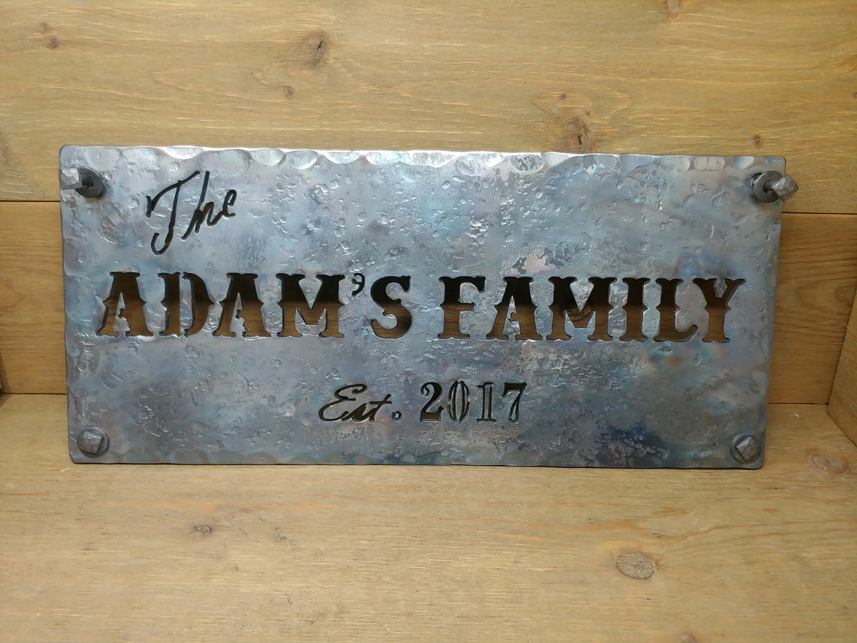 Rustic Iron Name Sign