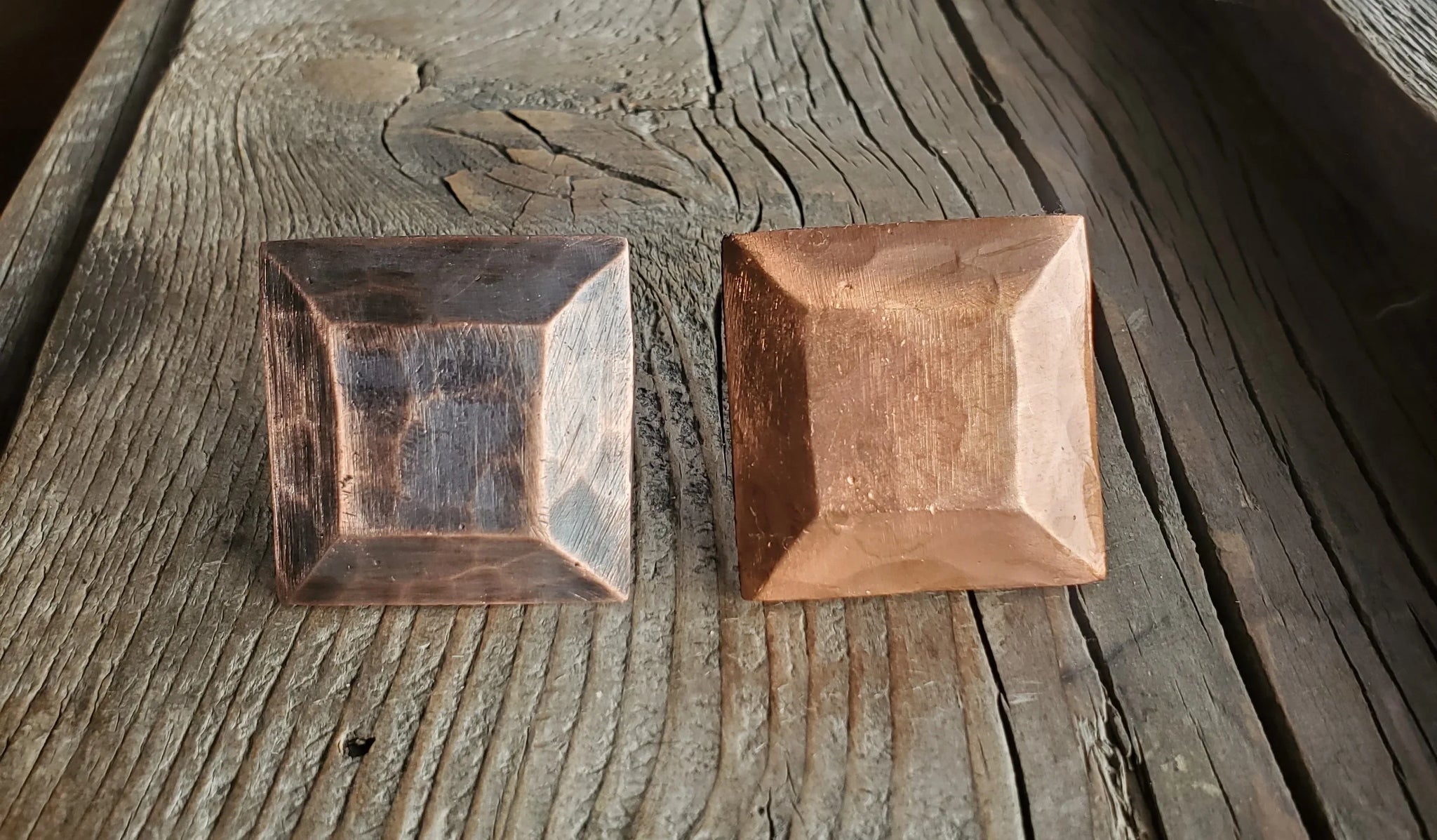 1 1 2 Square Plateau Hammered Copper Head Clavo Nail Head
