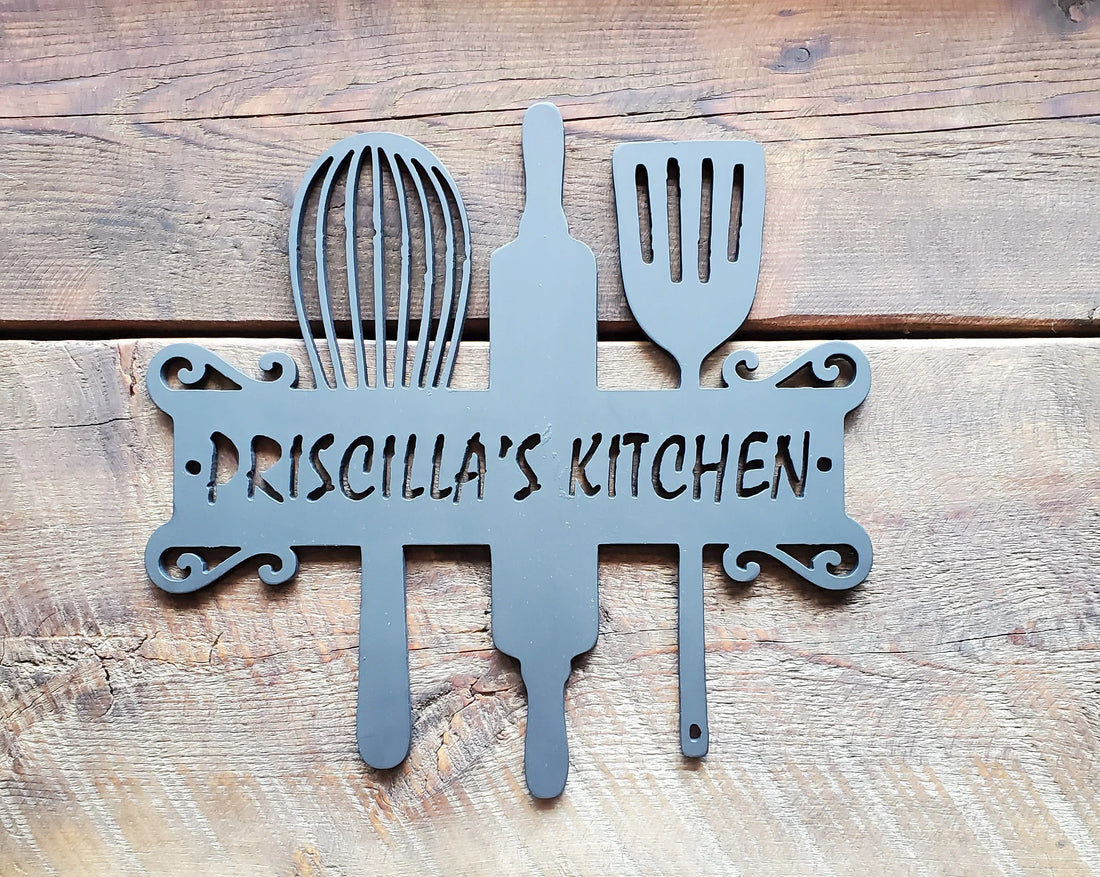 Kitchen Utensil Sign - Personalized
