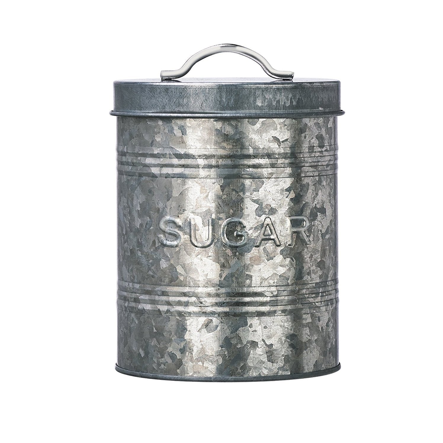 Amici Home Rustic Galvanized Metal Sugar Storage Canister
