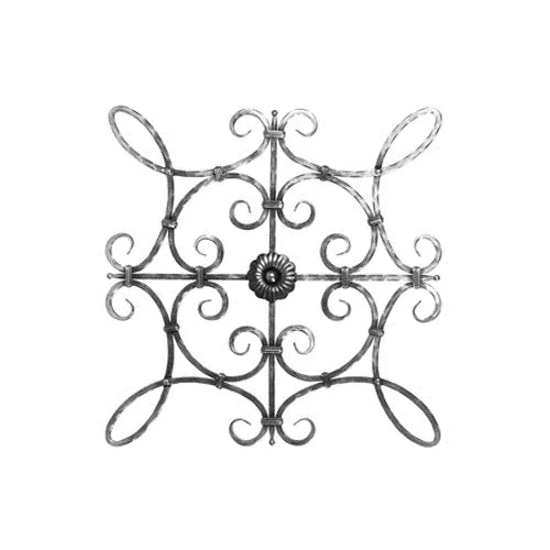 Hammered Scrolled Iron Insert – Old West Iron