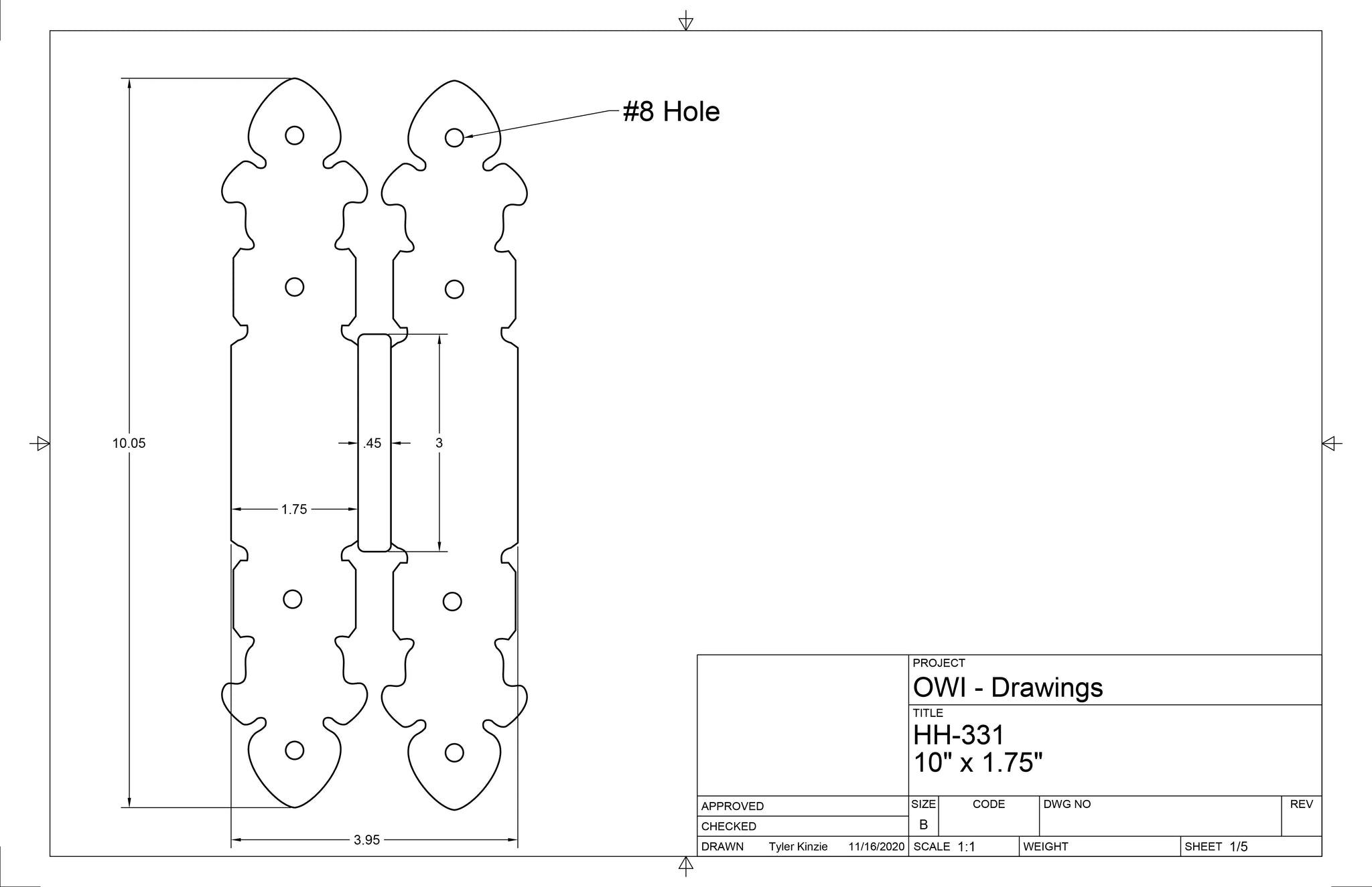 Spanish Cathedral Iron Hinge – Old West Iron