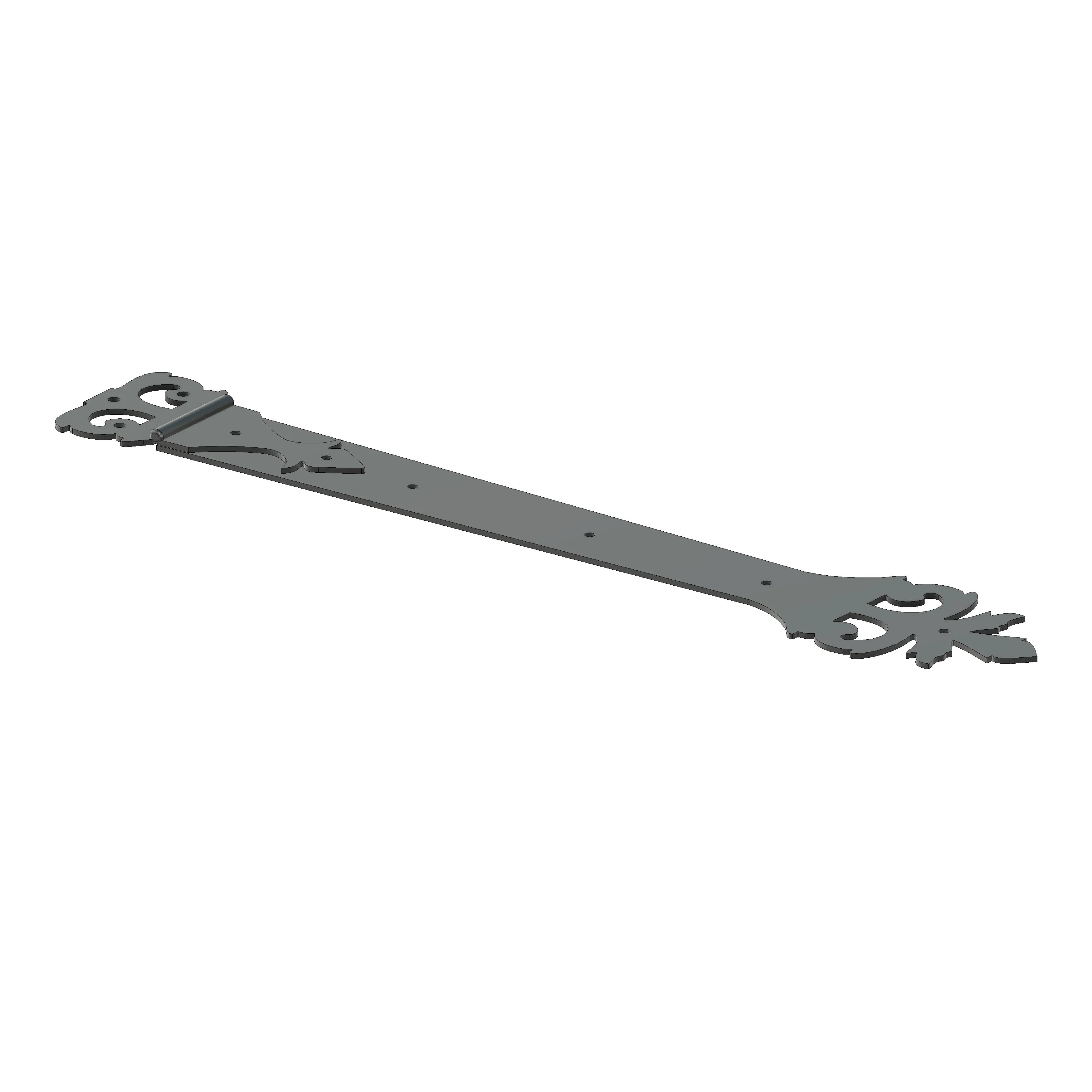 Roman Acanthus Wrought Iron Functioning Hinge Strap – Old West Iron