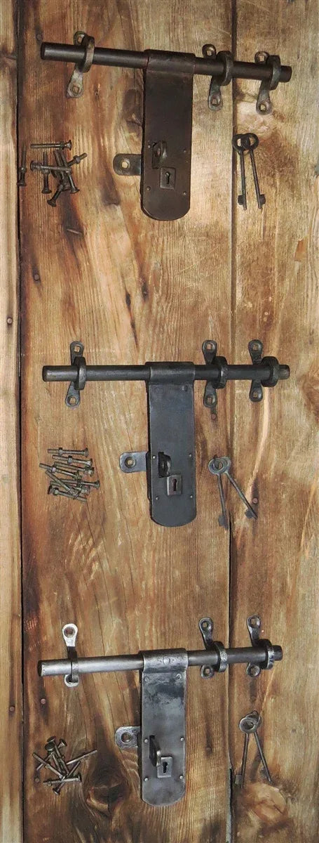 Authentic Old World Iron Latch Large Rustic Slide Latch