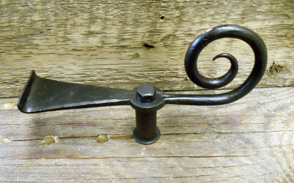 Early American Iron Shutter Dog Hand Forged Custom Sizes