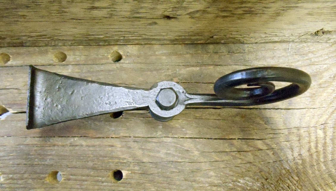 Early American Iron Shutter Dog Hand Forged Custom Sizes