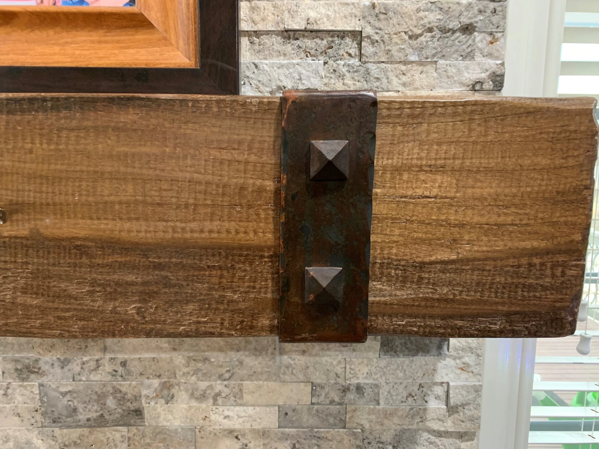 Farmhouse Iron Mantel Strap – Wrought Iron Mantel Strap – Old West Iron