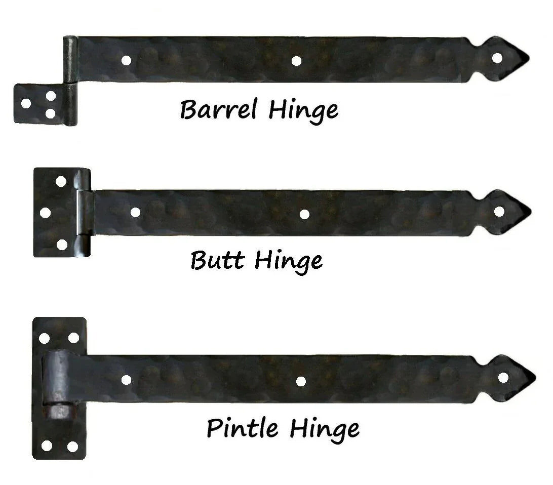 Rustic Wrought Iron XL Functioning Hinge Strap – Old West Iron