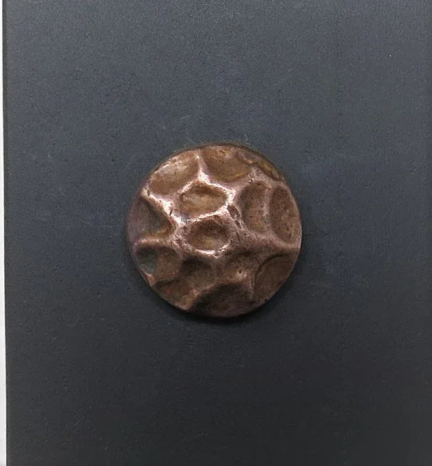 1 1/4" diameter hammered round copper headed bolt