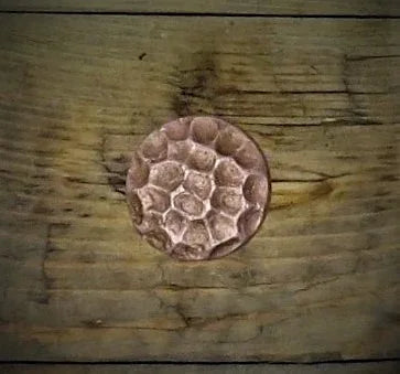 3/4" Decorative Hammered Round Solid Copper Bolt