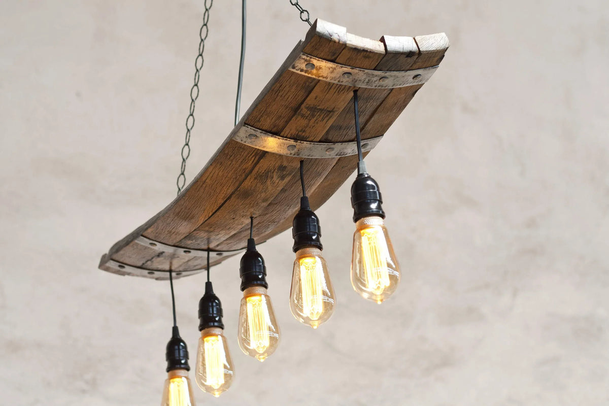 Rustic Wine barrel pendant light