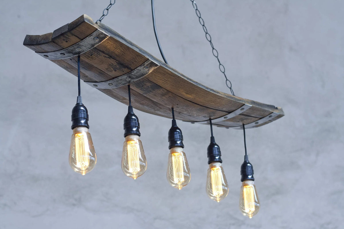 Rustic Wine barrel pendant light