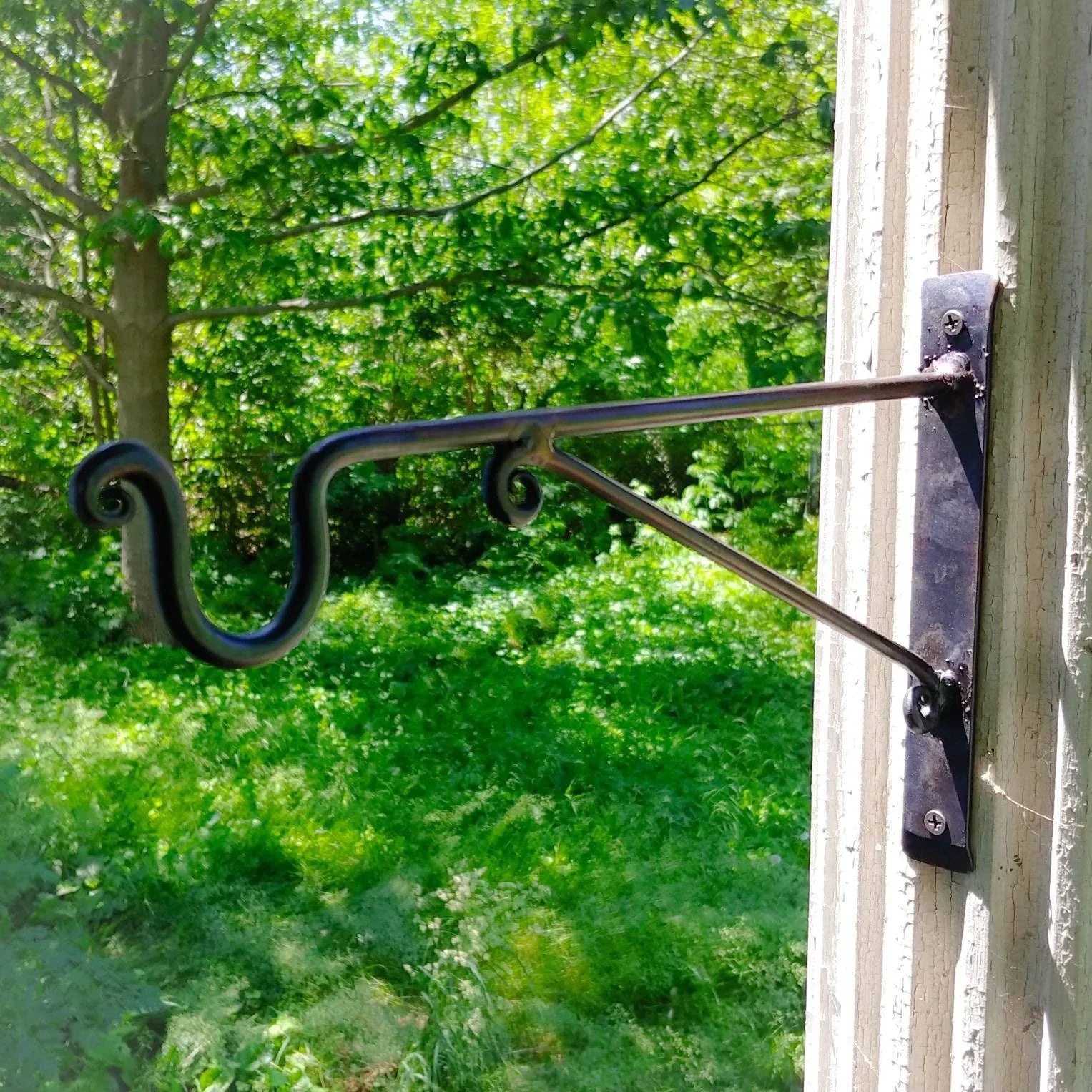 Medium Hand Forged Plant Hanger, design no. 1, Custom Made – Old West Iron