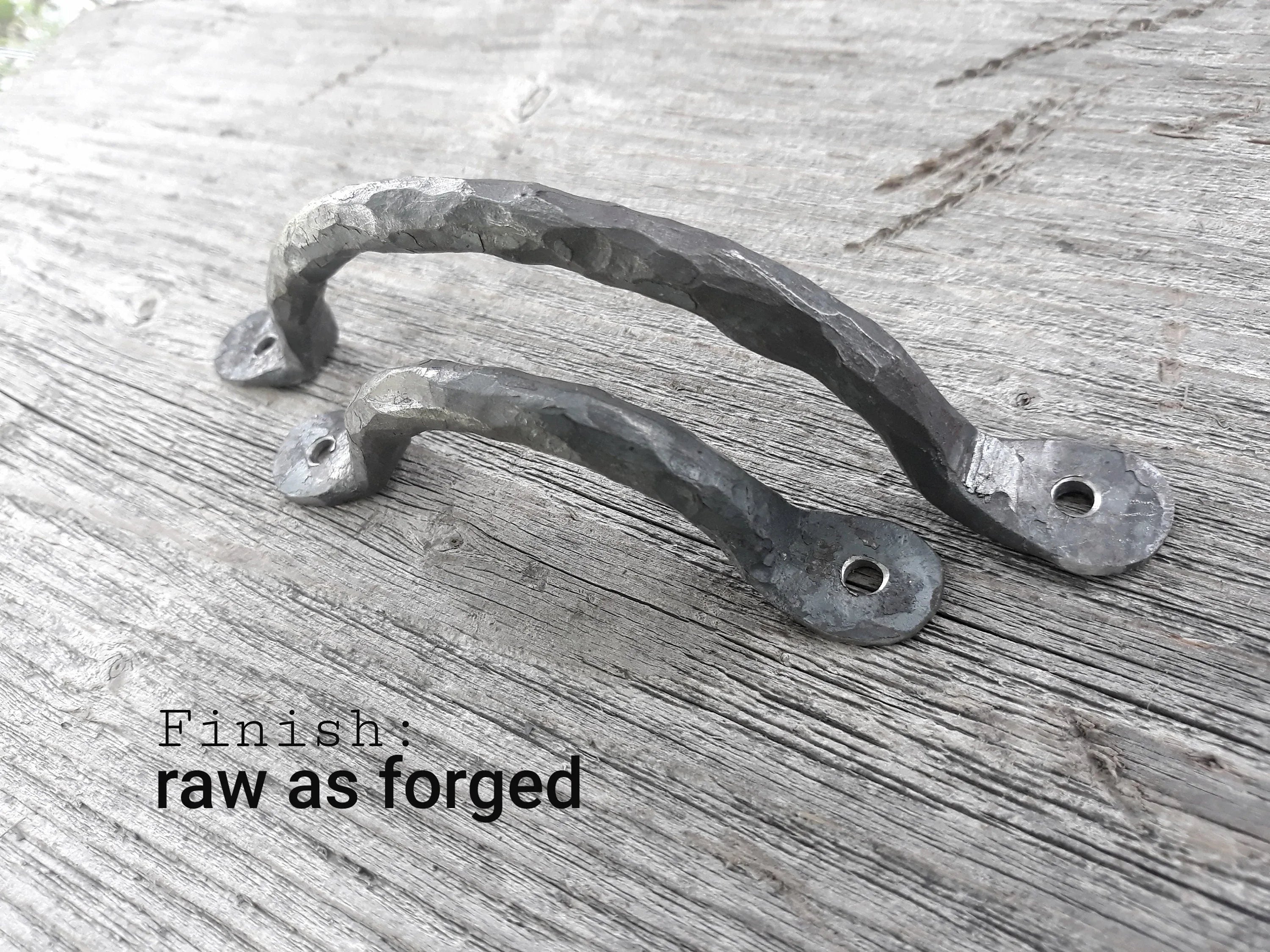 Hand Forged Iron Cabinet Handle - Rustic Farmhouse Style – Old West Iron