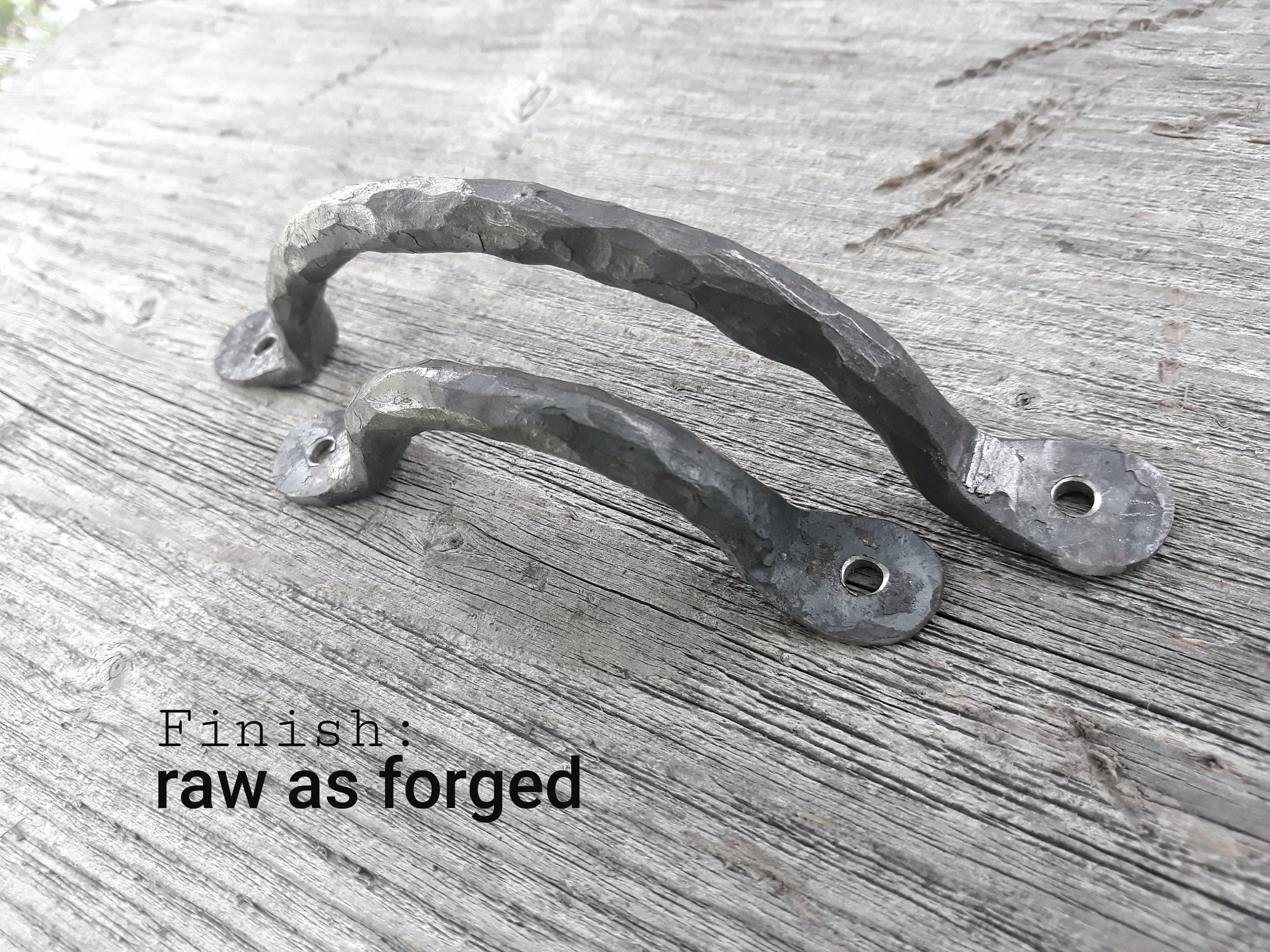 Hand Forged Iron Cabinet Handle - Rustic Farmhouse Style – Old West Iron