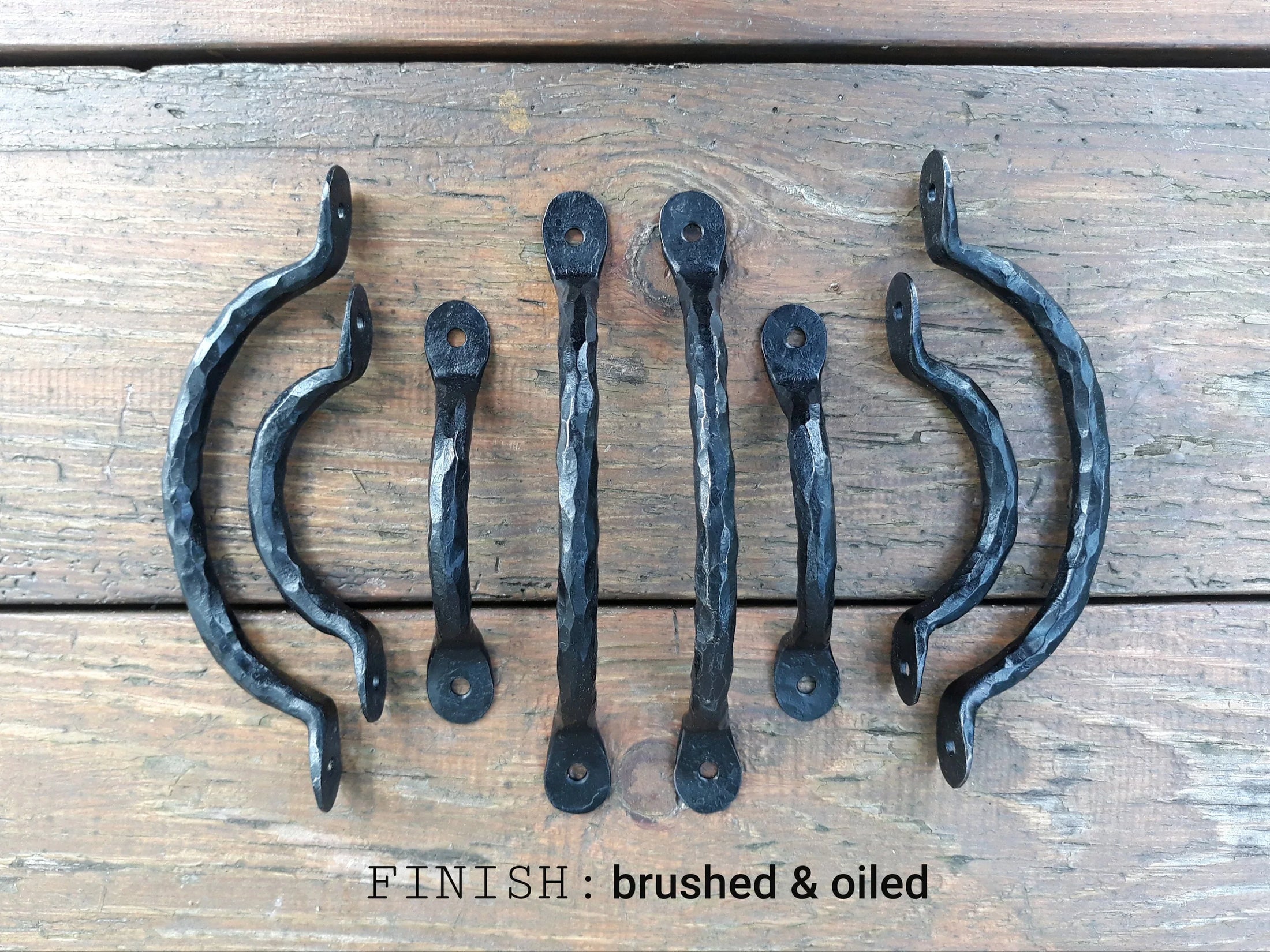 Hand Forged Iron Cabinet Handle - Rustic Farmhouse Style – Old West Iron