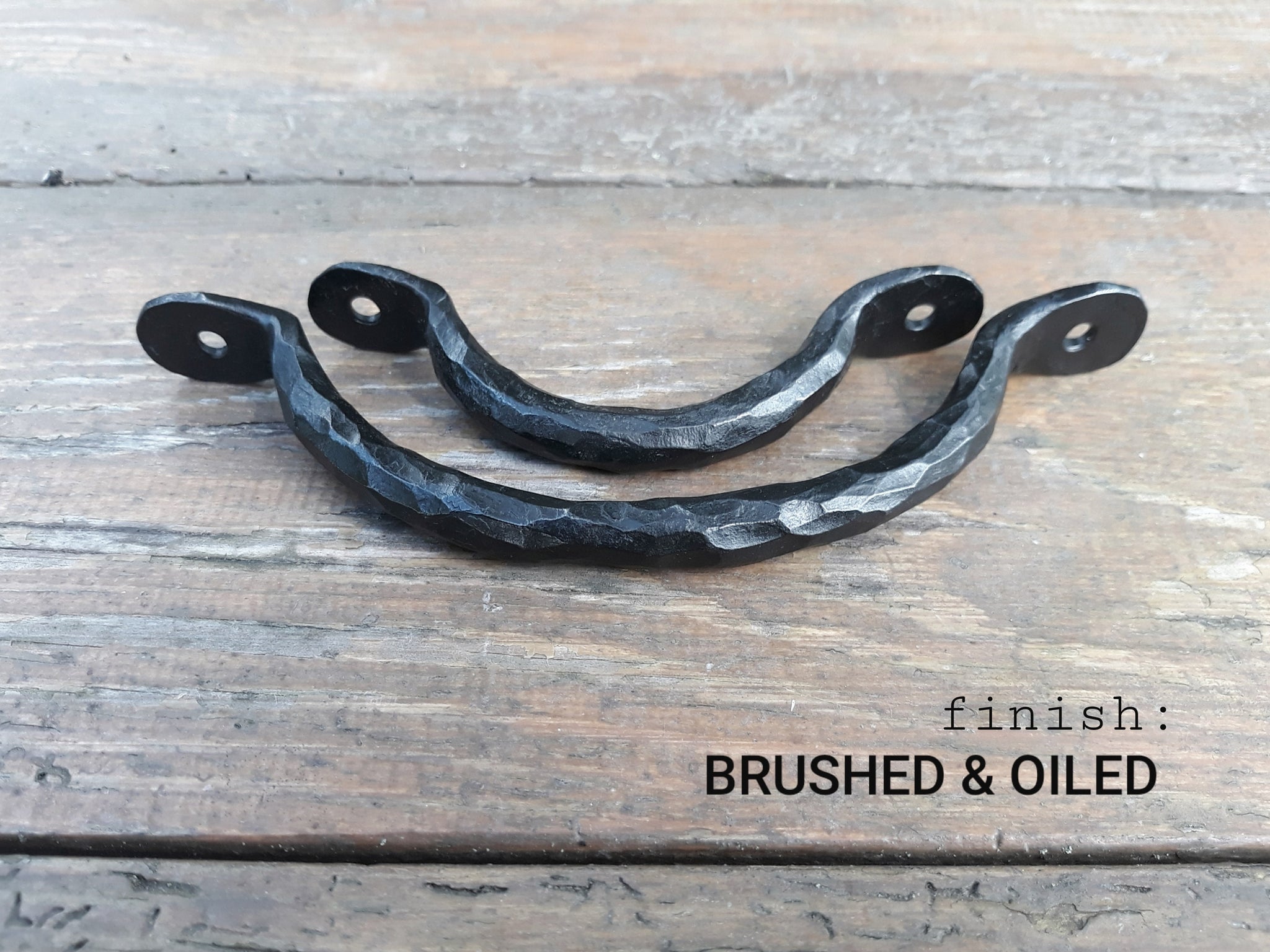 Hand Forged Iron Cabinet Handle - Rustic Farmhouse Style – Old West Iron