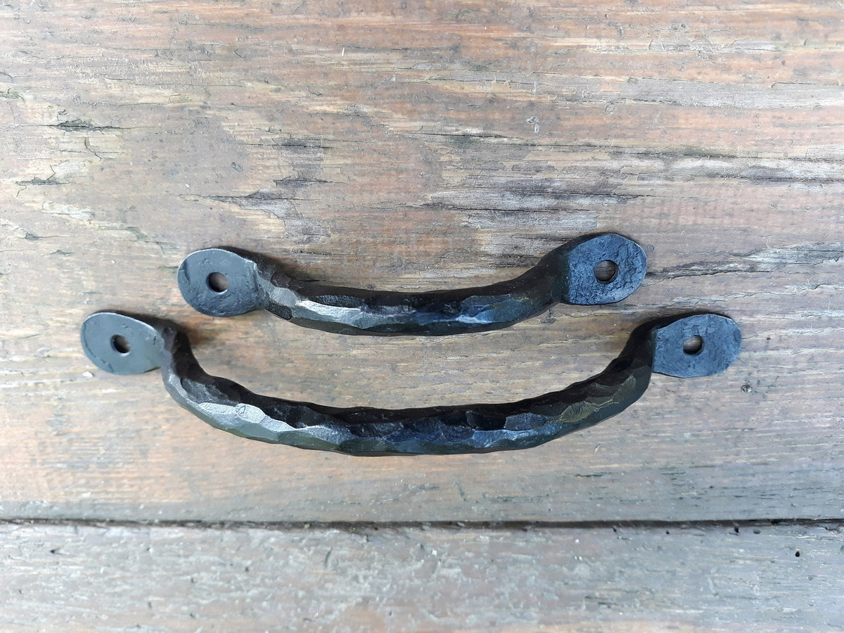 Hand Forged Iron Cabinet Handle Rustic Farmhouse Style