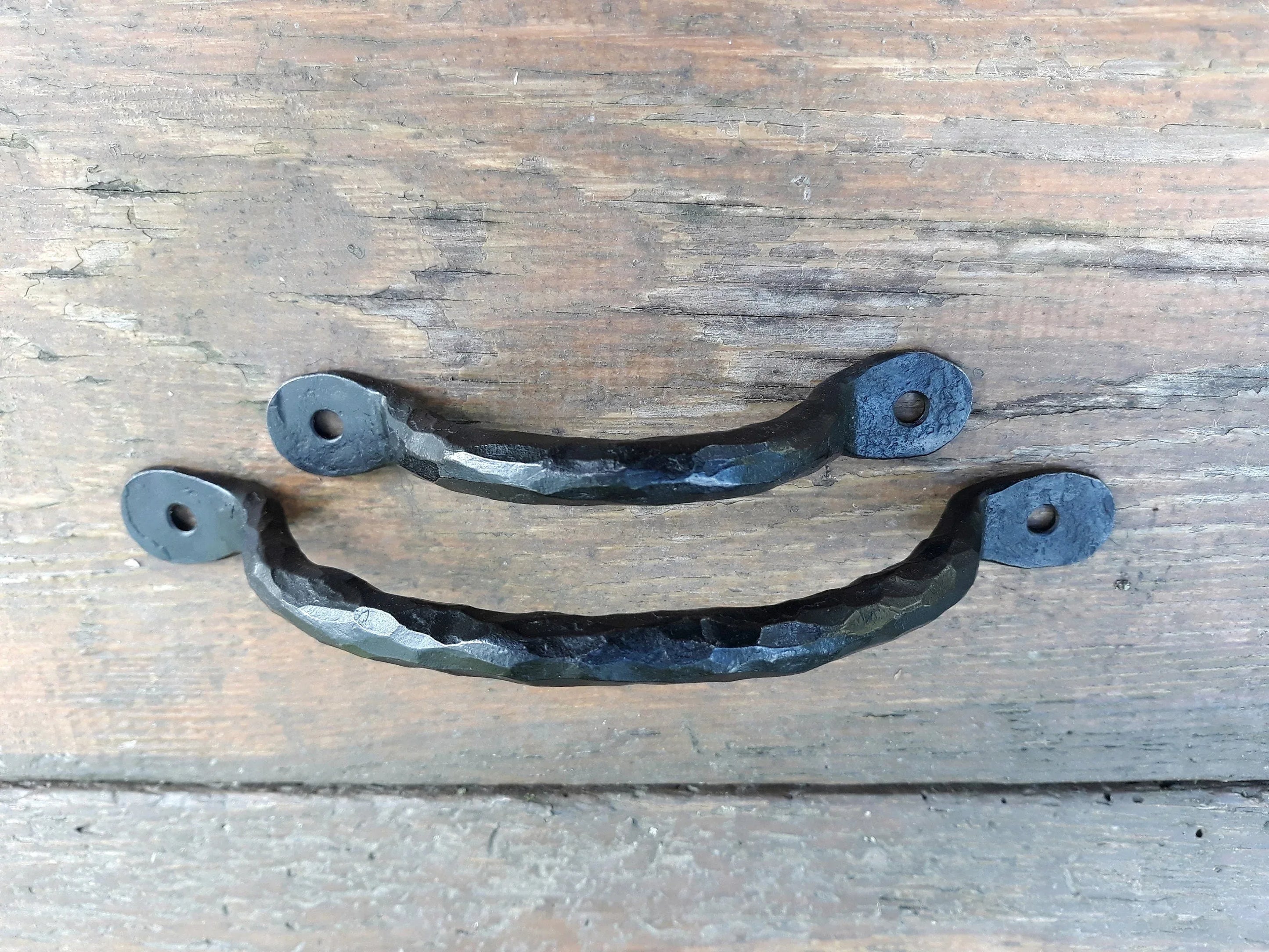 Hand Forged Iron Cabinet Handle - Rustic Farmhouse Style – Old West Iron