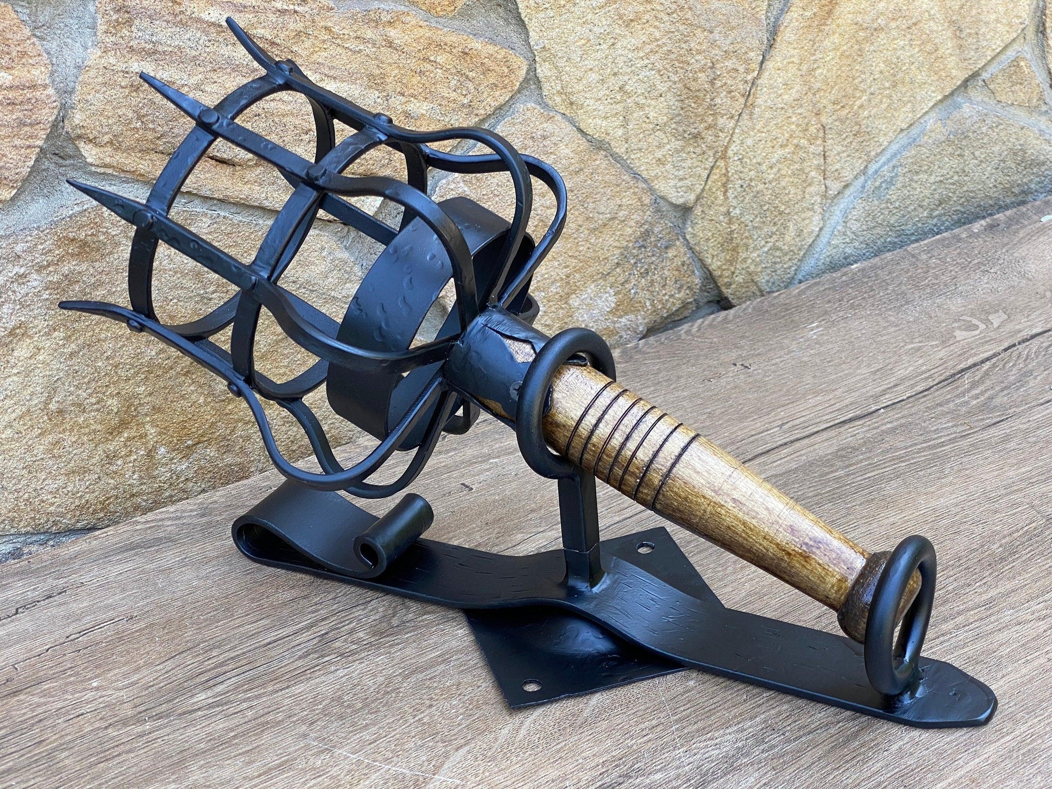 Medieval torch for Candle or Solar Light – Old West Iron
