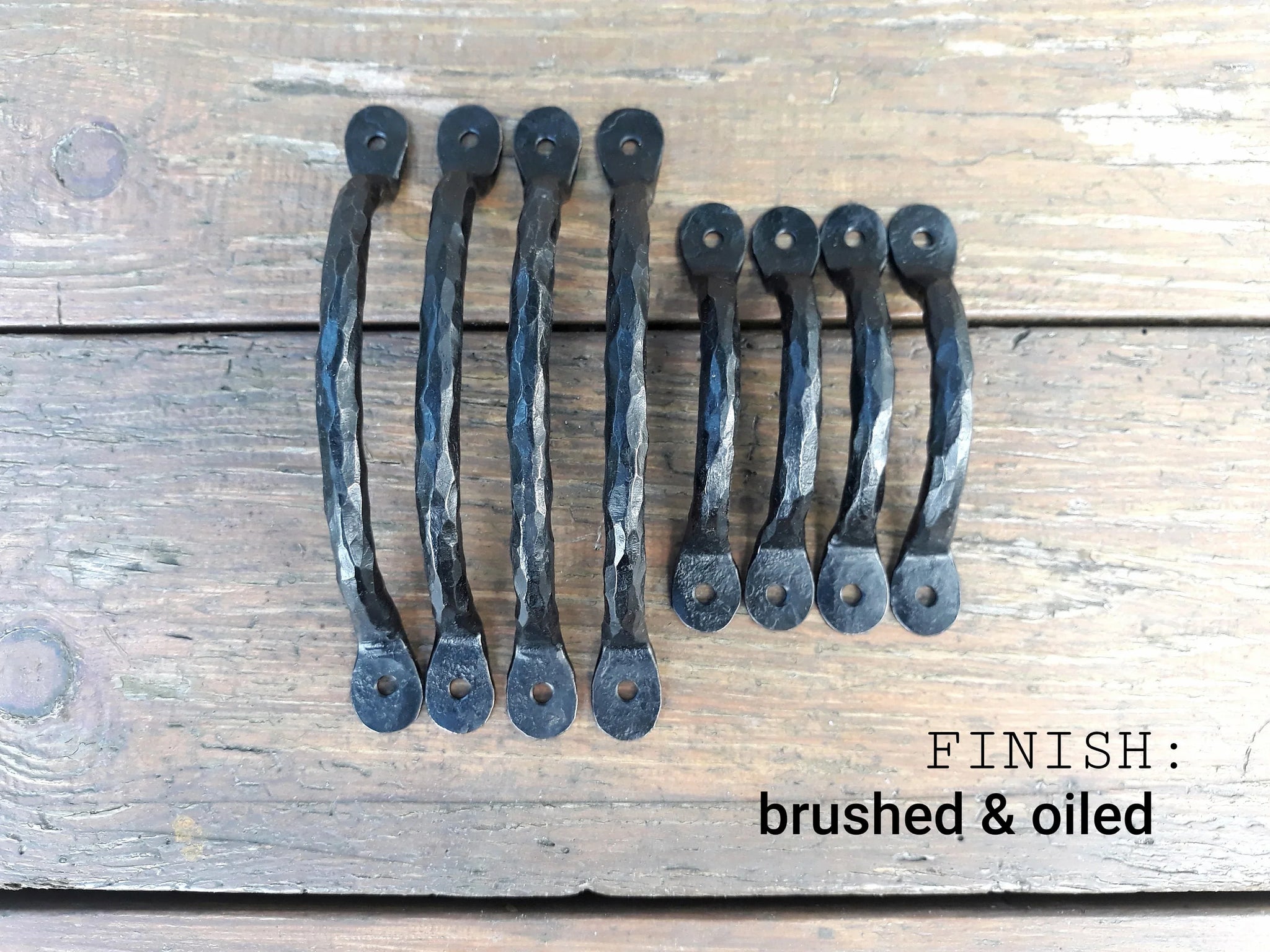 Hand Forged Iron Cabinet Handle - Rustic Farmhouse Style – Old West Iron