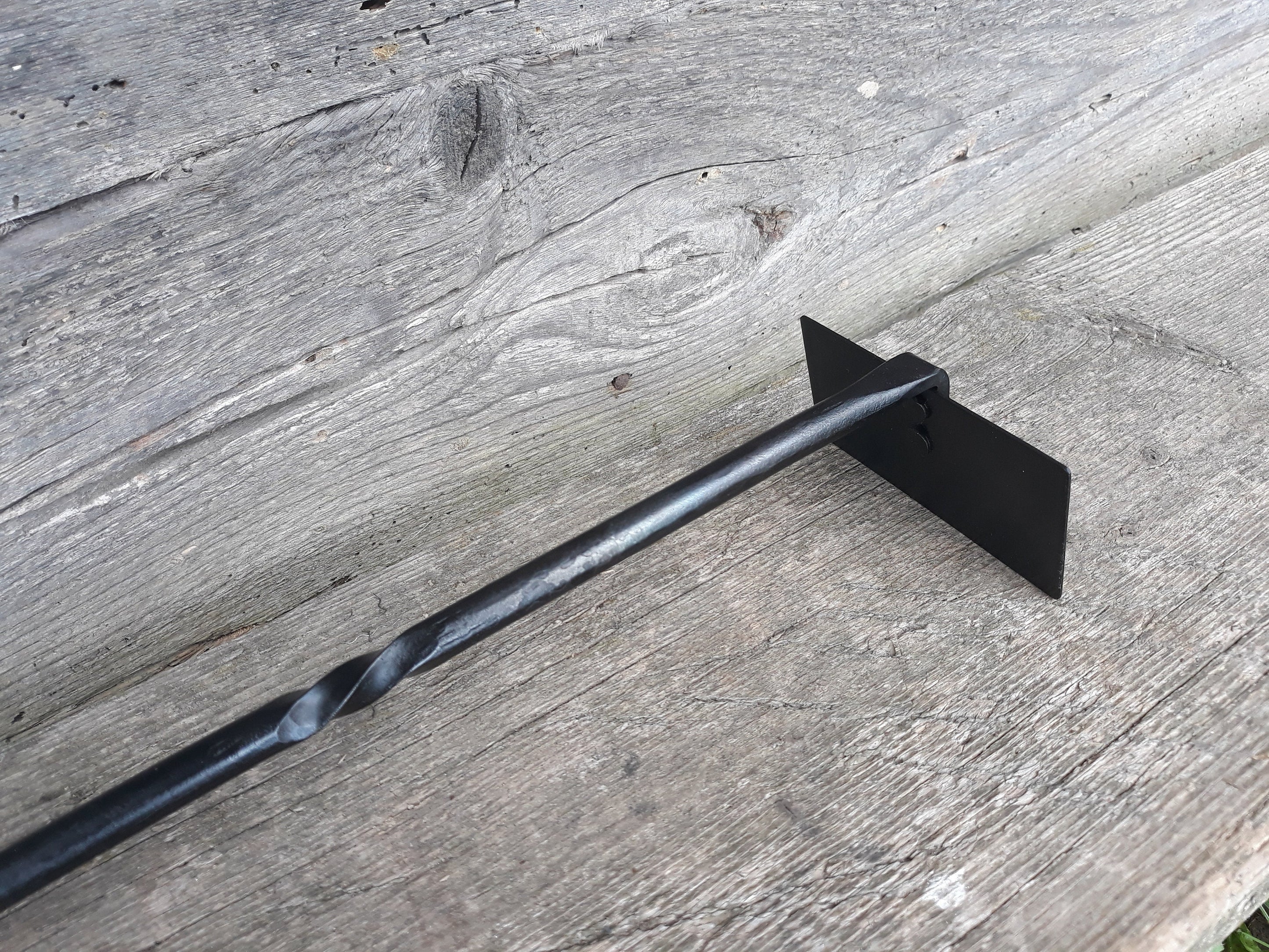 Hand Forged Fireplace Rake – Old West Iron