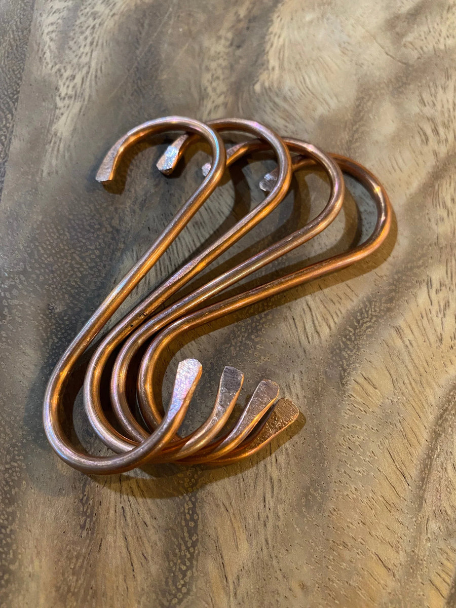 Copper S hooks (4 pack)