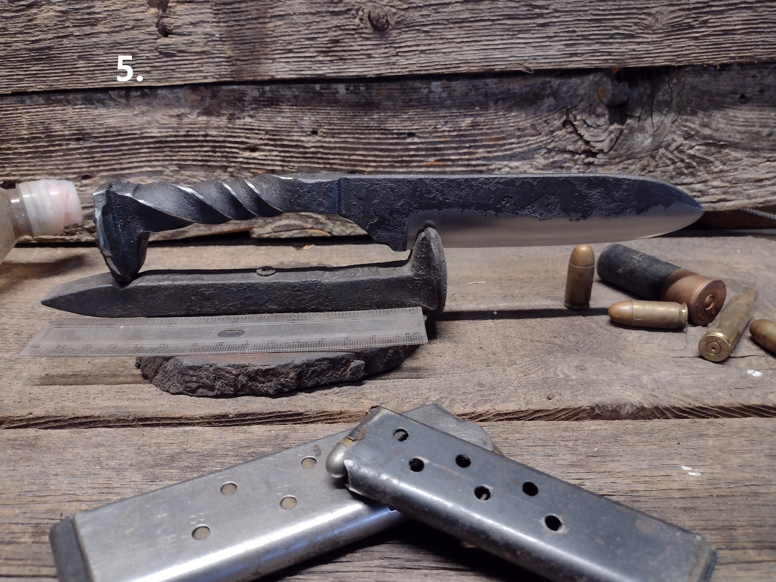 Hand Forged Railroad Spike Knives – Old West Iron